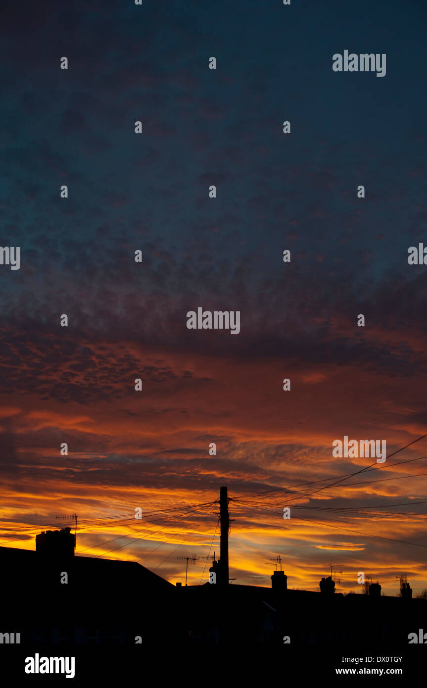 Row of houses with red roofs hi-res stock photography and images - Alamy