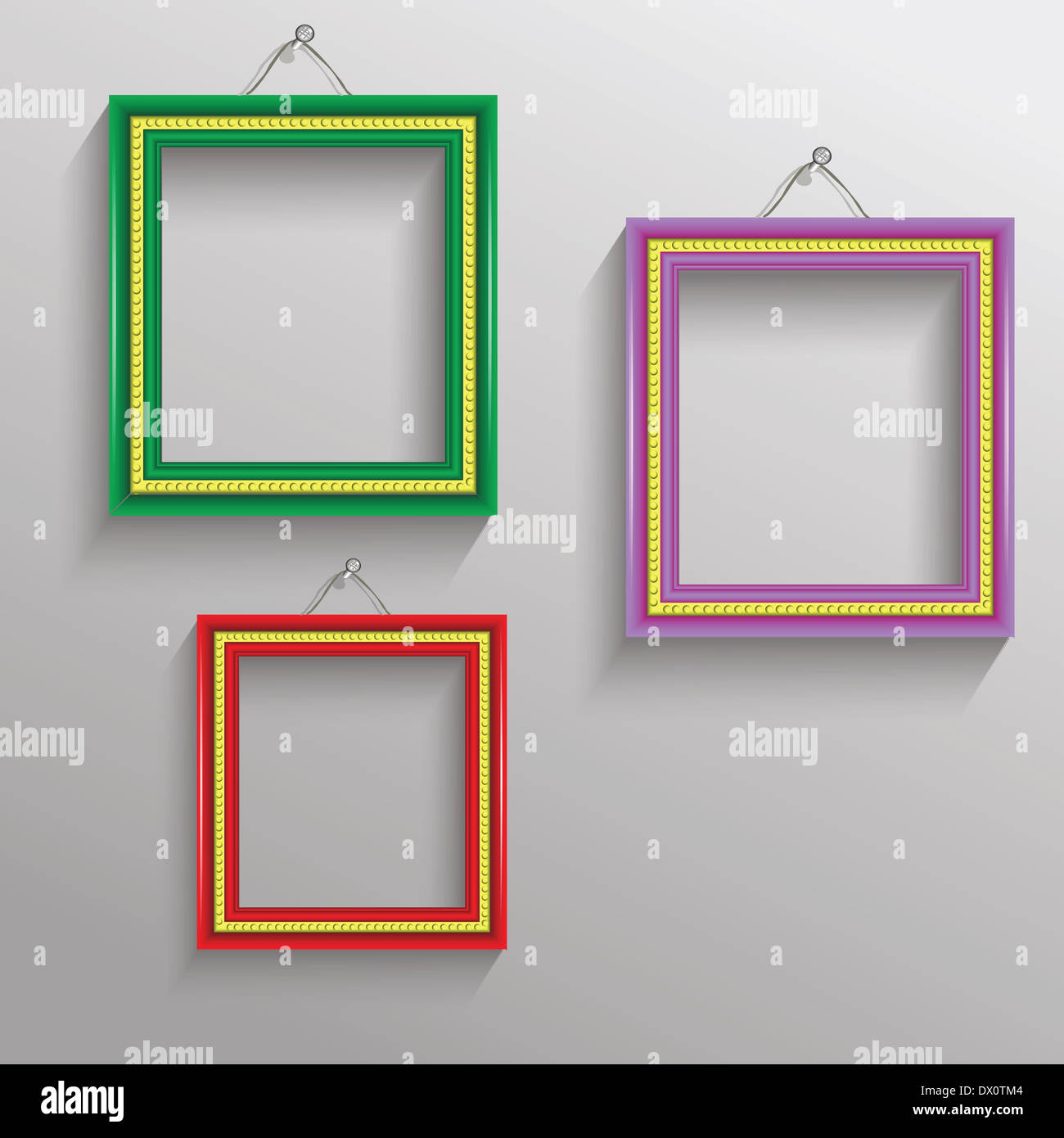colorful illustration with photo frames for your design Stock Photo - Alamy