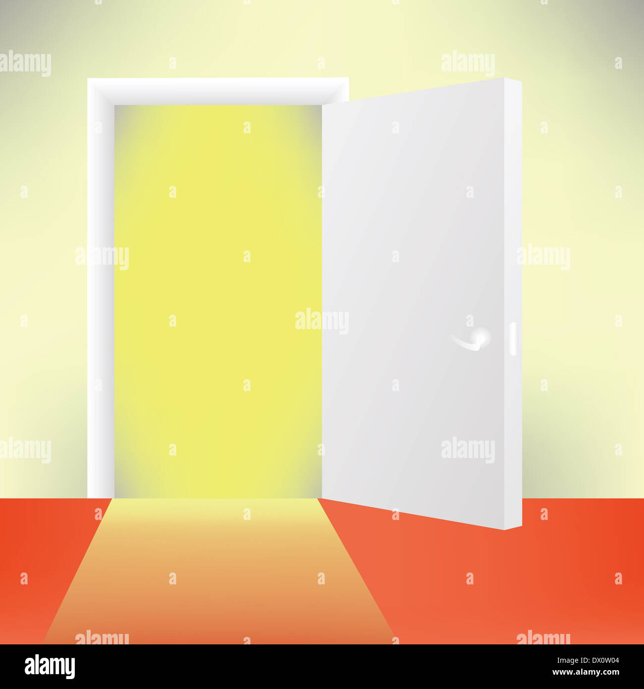 colorful illustration with door for your design Stock Photo - Alamy