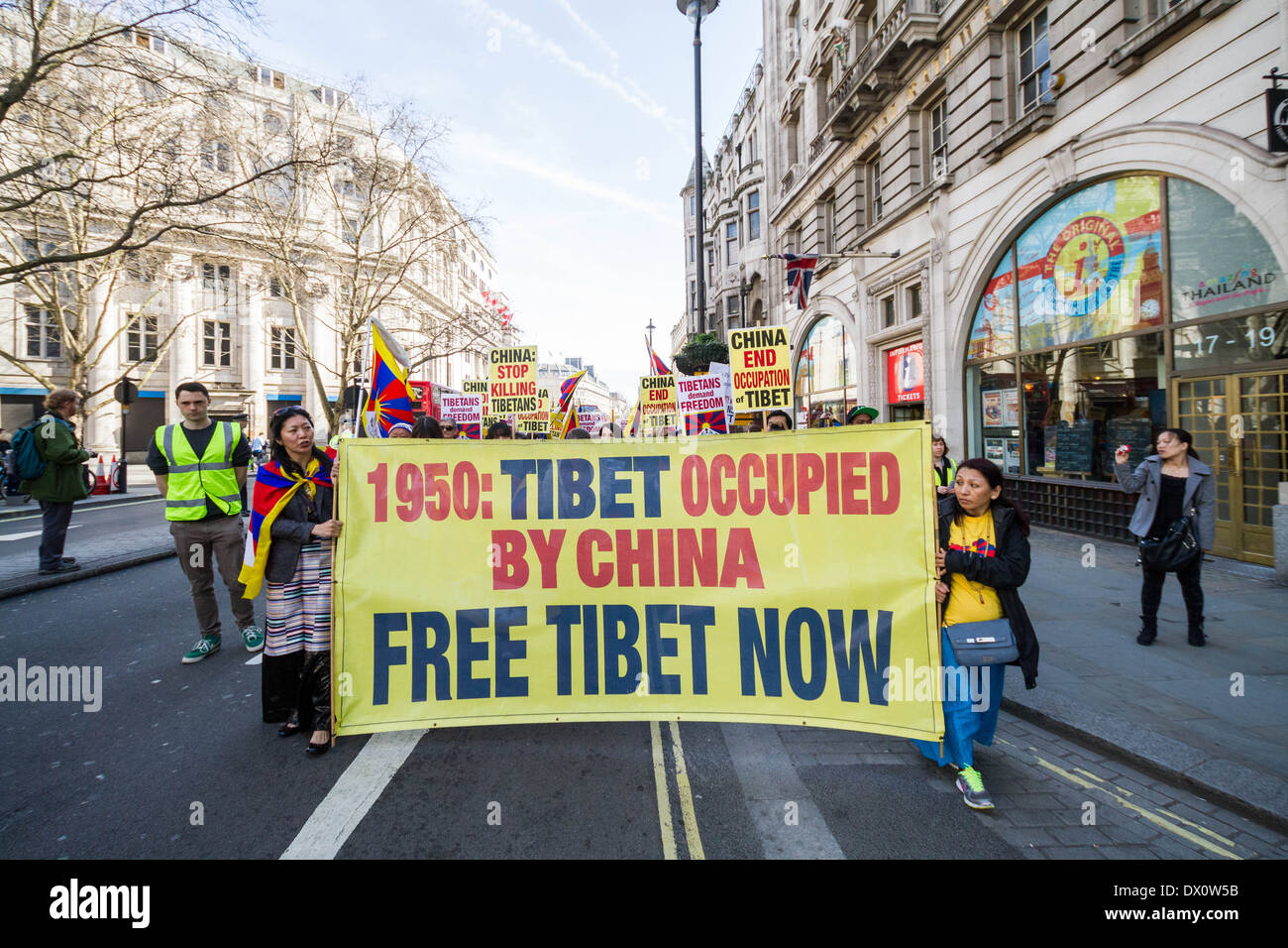 Annual Tibet protest march for Freedom from Chinese occupation in ...