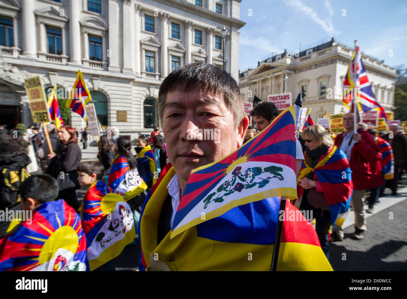 Annual Tibet protest march for Freedom from Chinese occupation in ...