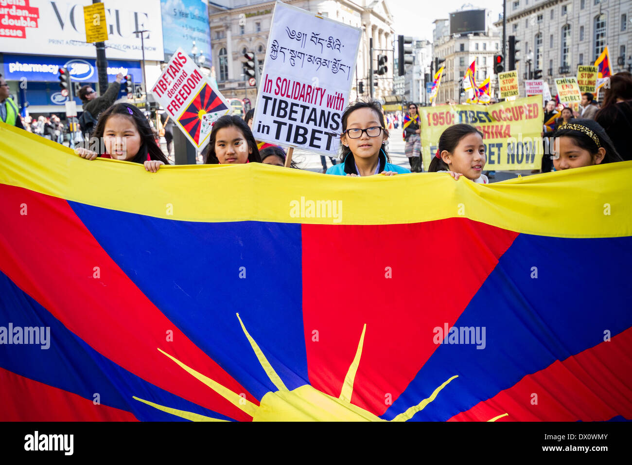 Annual Tibet protest march for Freedom from Chinese occupation in ...