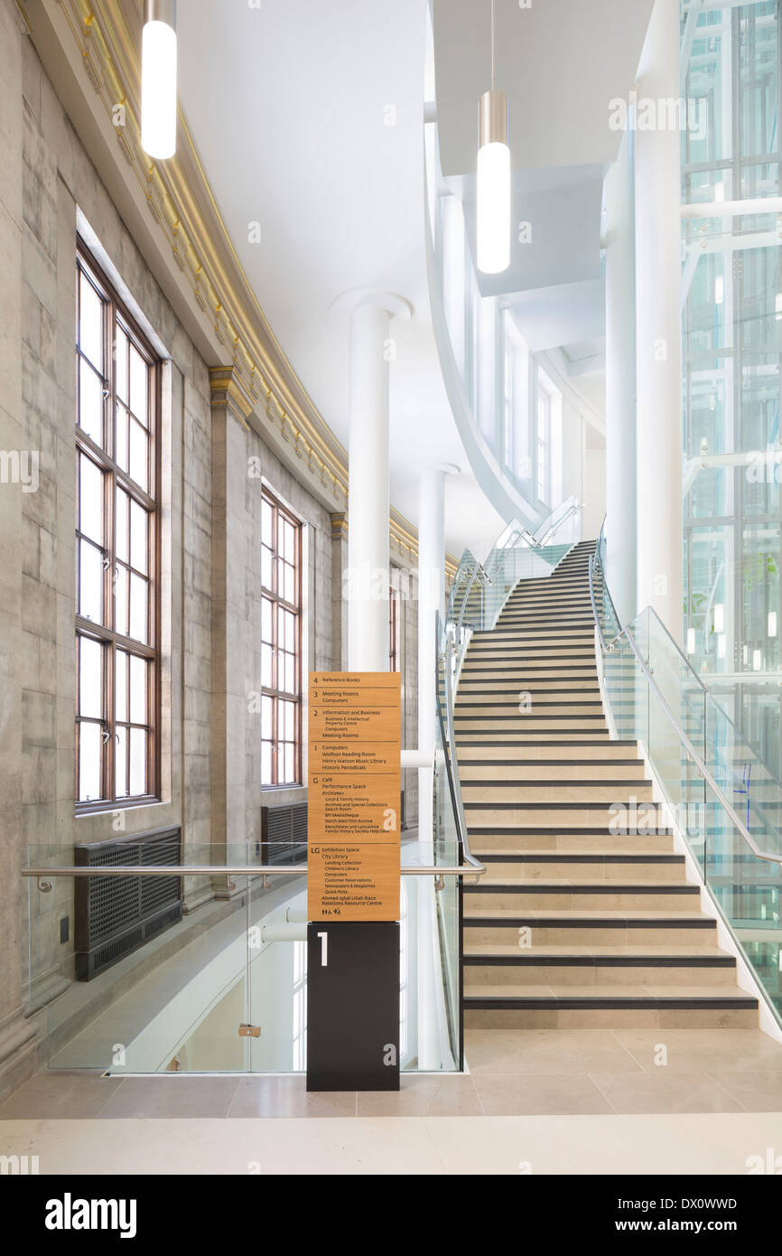 Manchester Central Library after refurbishment in 2014 Stock Photo - Alamy