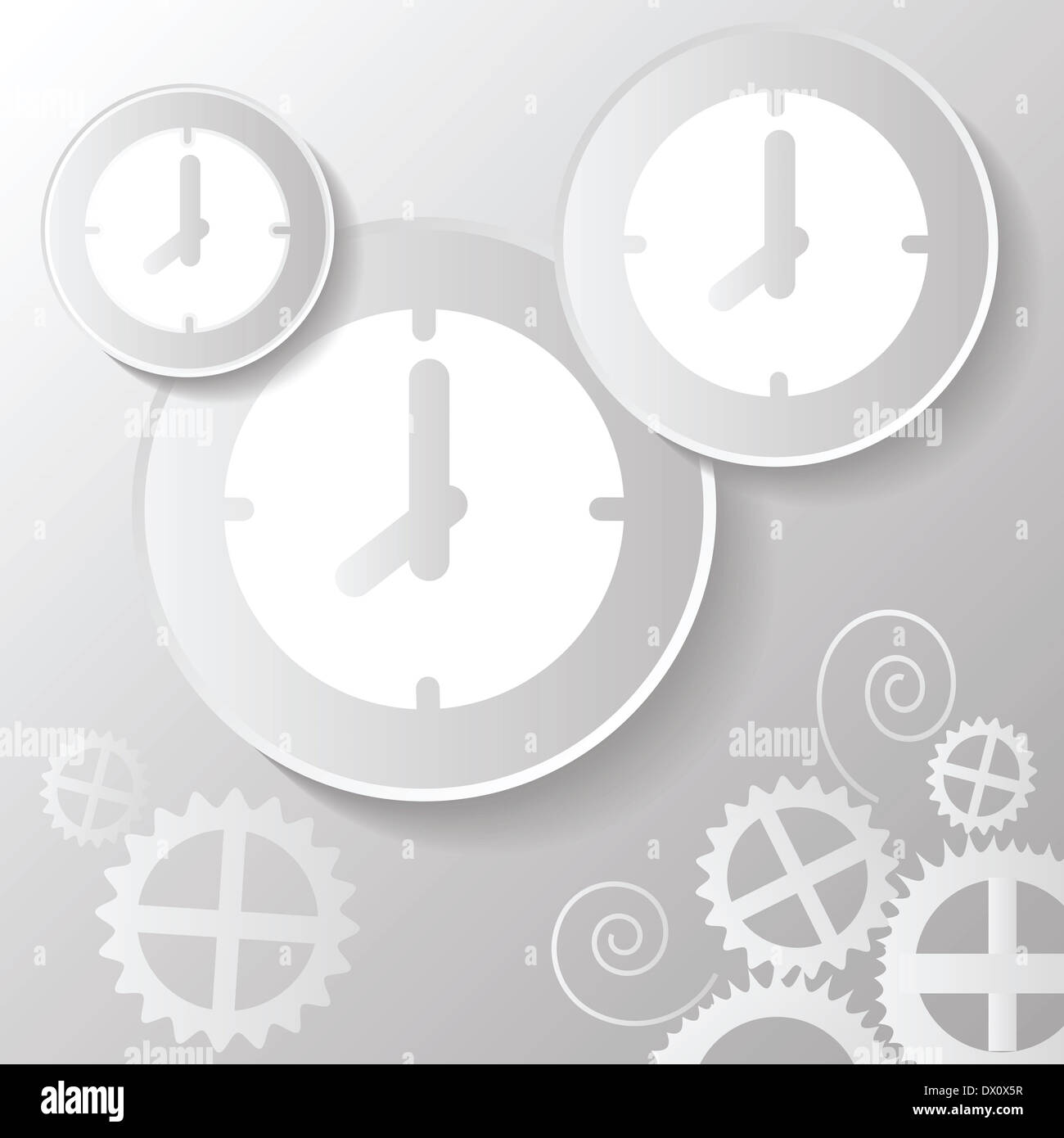 colorful illustration with abstract paper clock for your design Stock ...