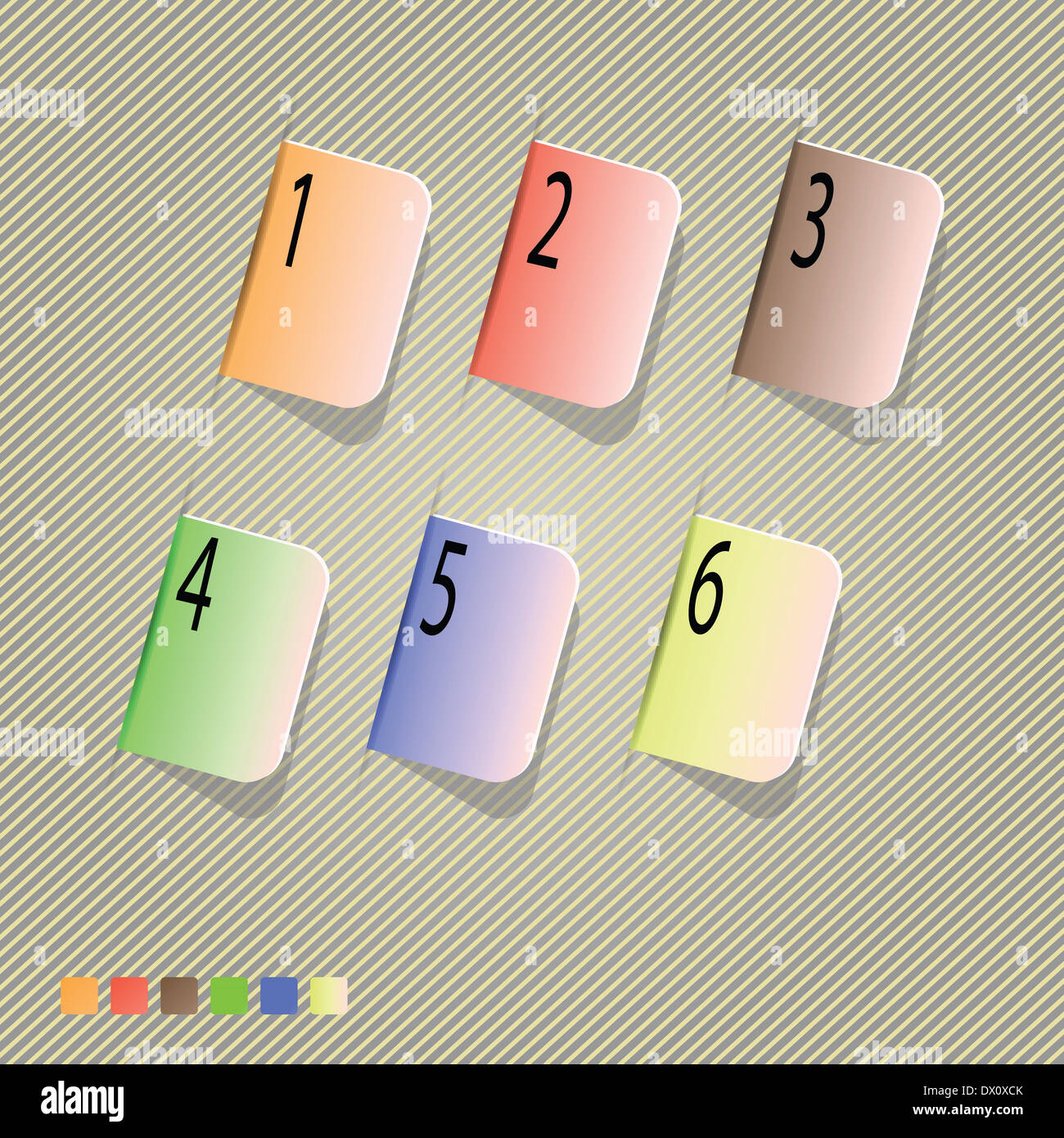 colorful illustration with abstract progress icons for your design ...