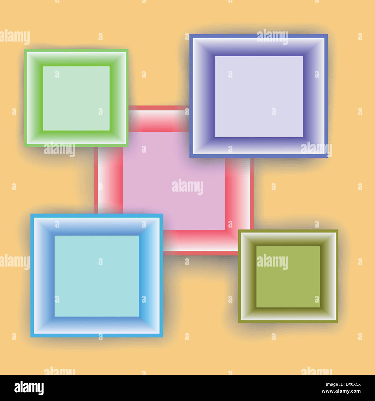 colorful illustration with Minimal style frames for your design Stock ...