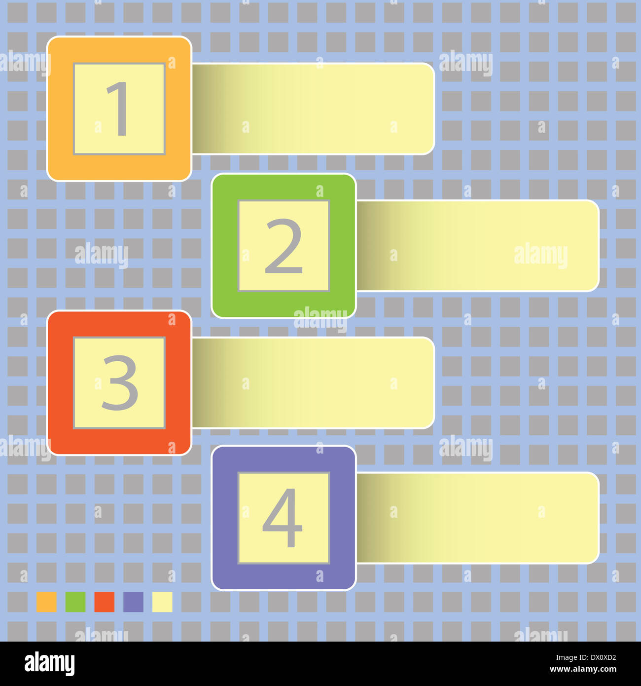 colorful illustration with abstract progress icons for your design ...