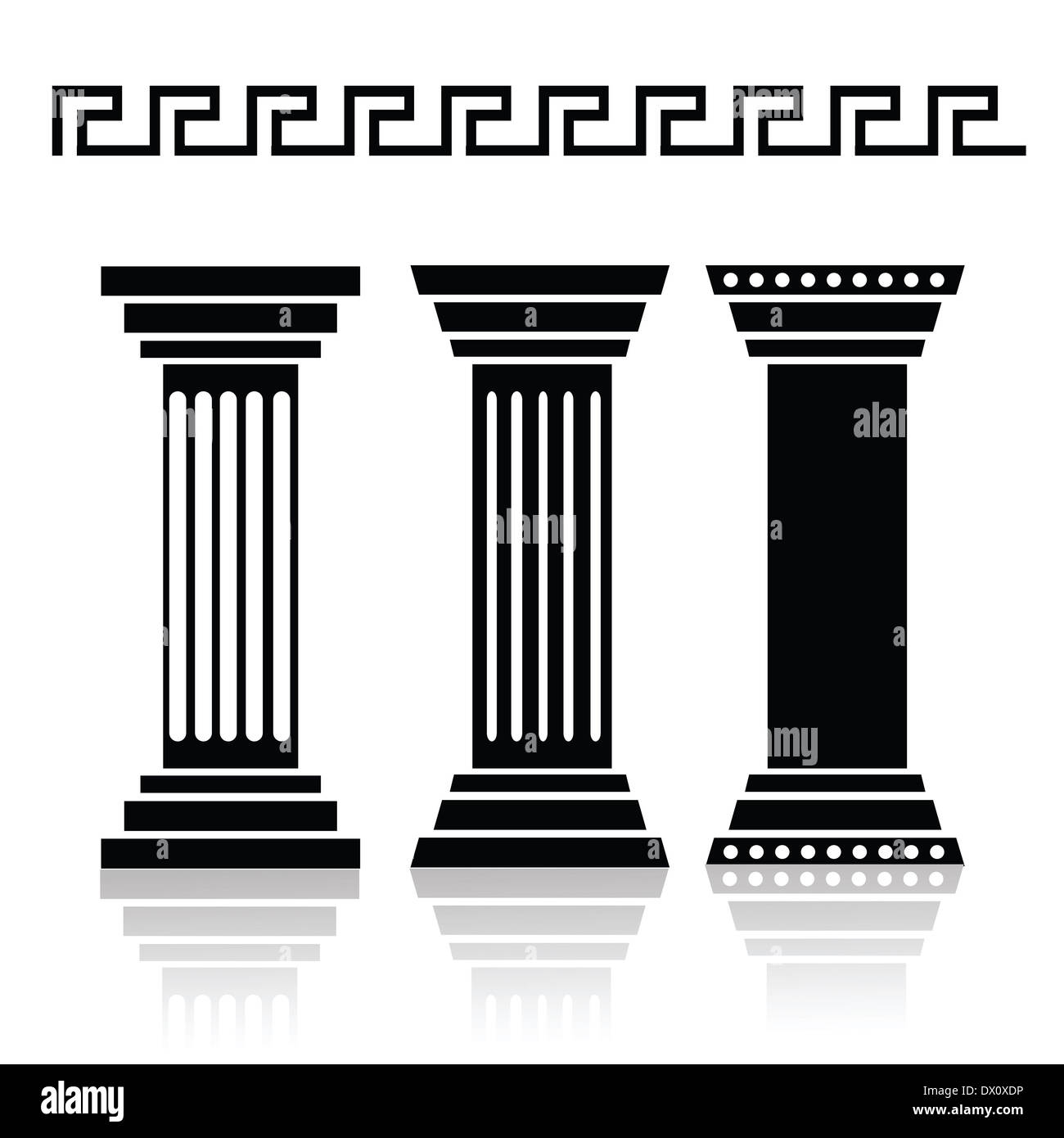 illustration with ancient columns for your design Stock Photo - Alamy