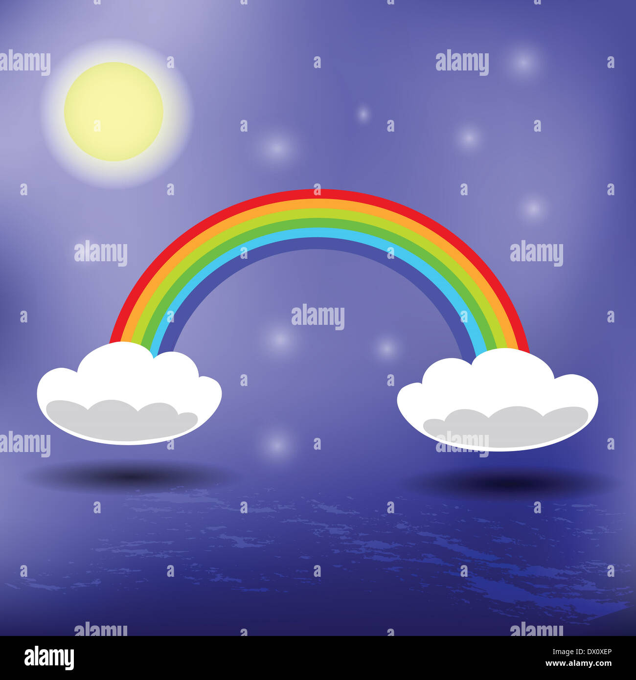 colorful illustration with rainbow for your design Stock Photo - Alamy