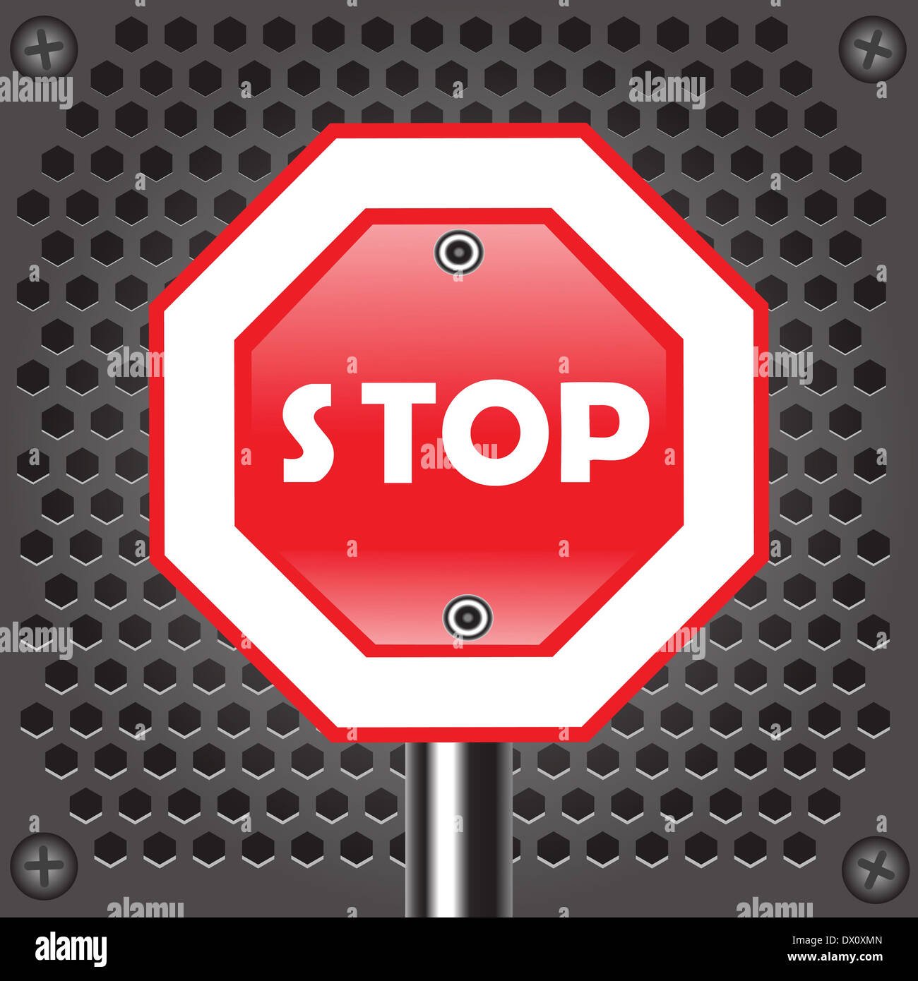 colorful illustration with stop sign for your design Stock Photo - Alamy