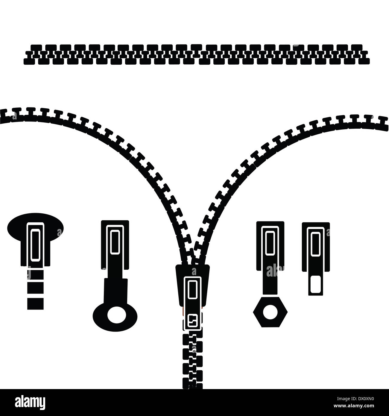 colorful illustration with zipper for your design Stock Photo - Alamy