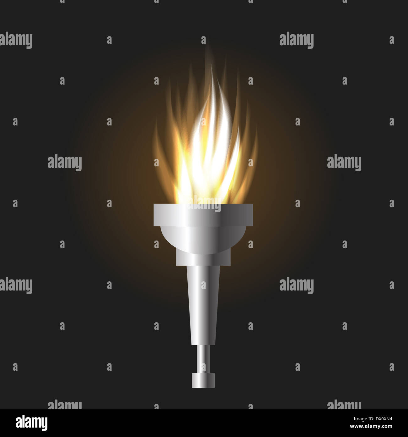 colorful illustration with burning torch for your design Stock Photo ...