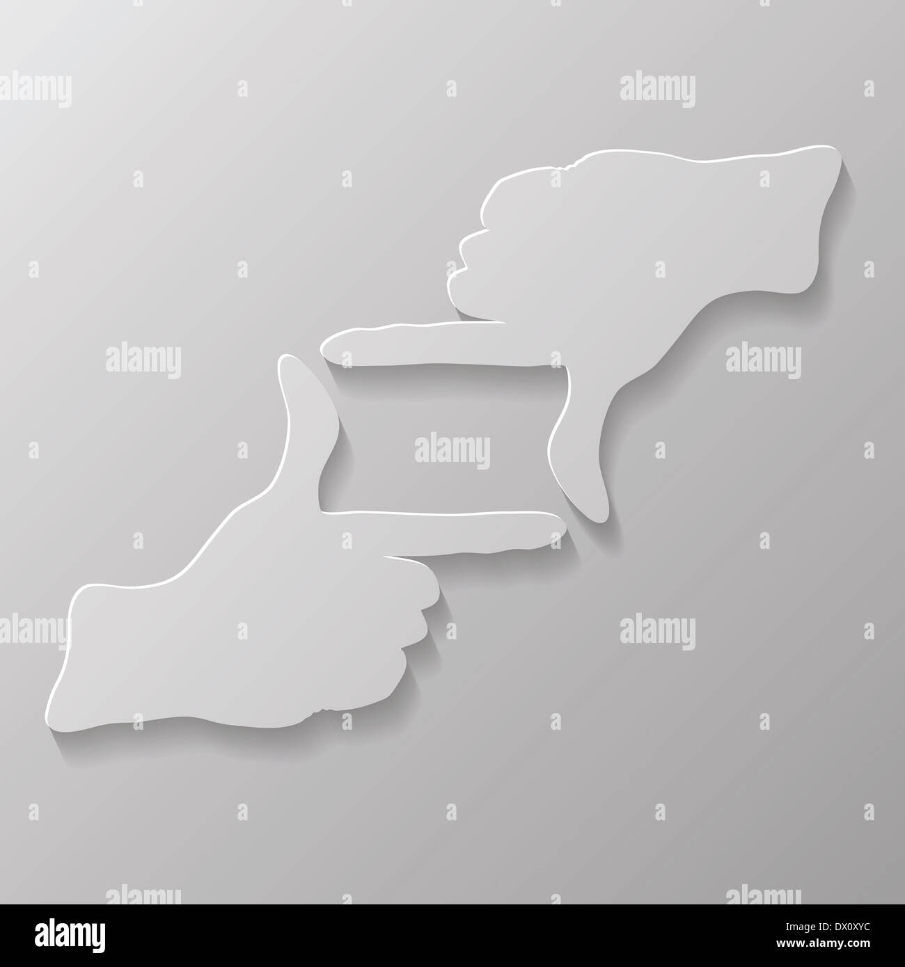 illustration with two hands for your design Stock Photo - Alamy