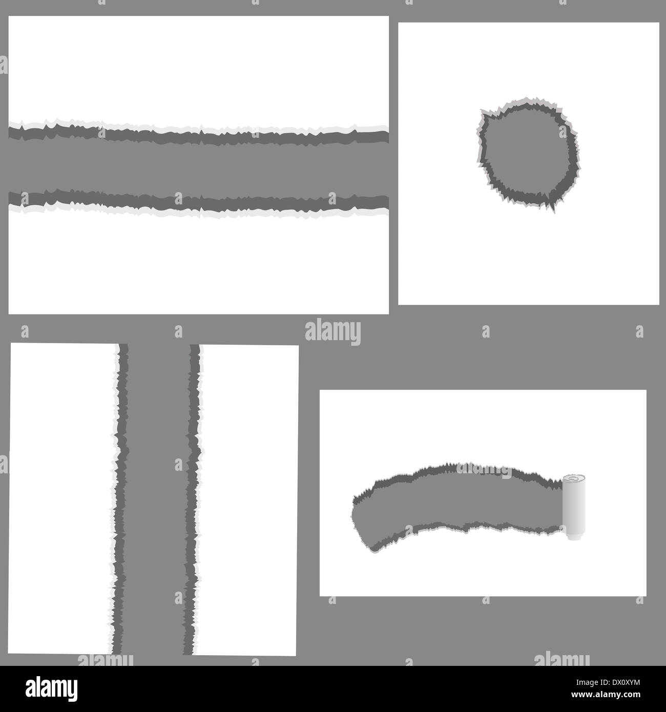 illustration with set of holes for your design Stock Photo - Alamy