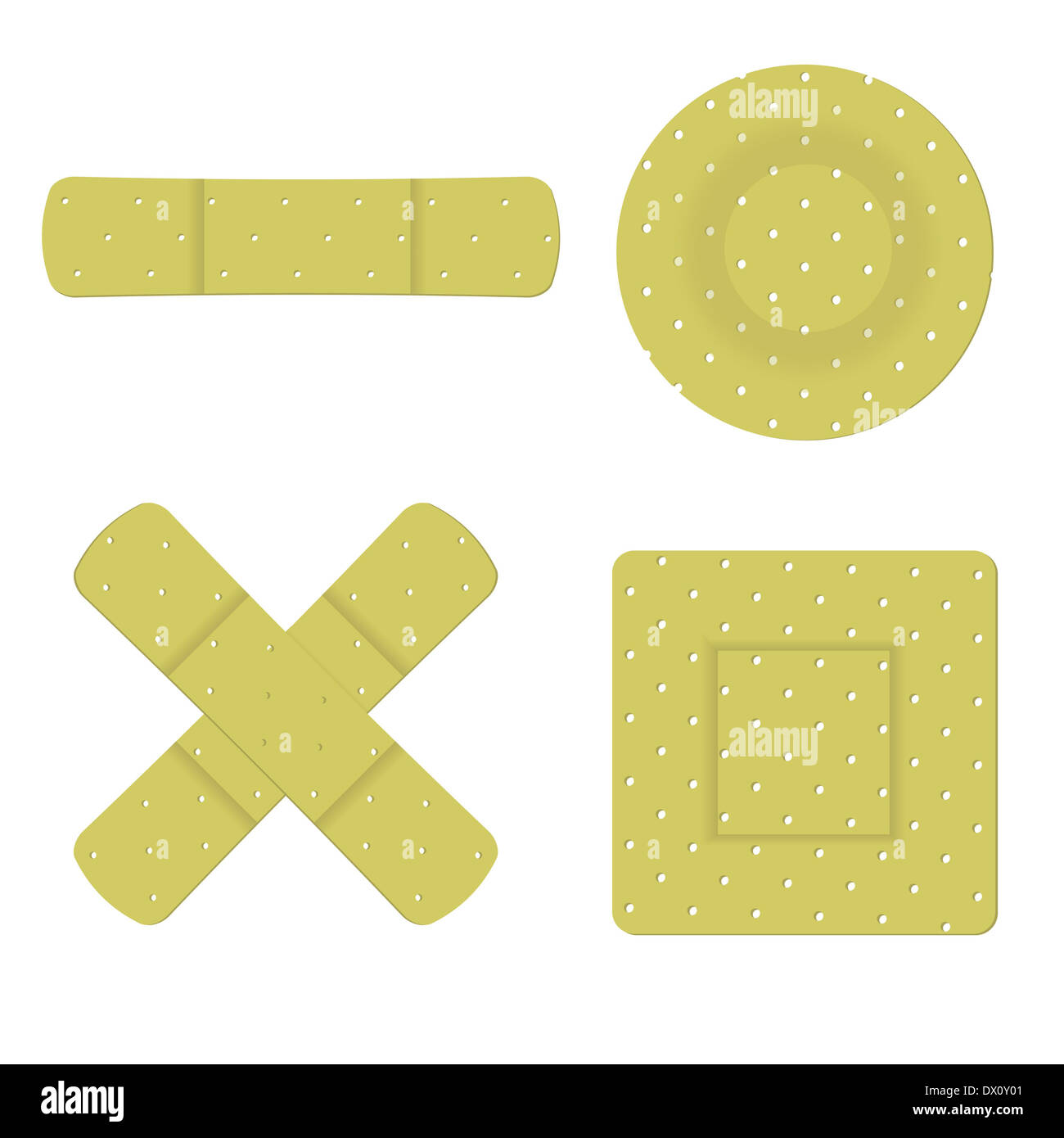 colorful illustration with set of adhesive bandage plasters for your ...