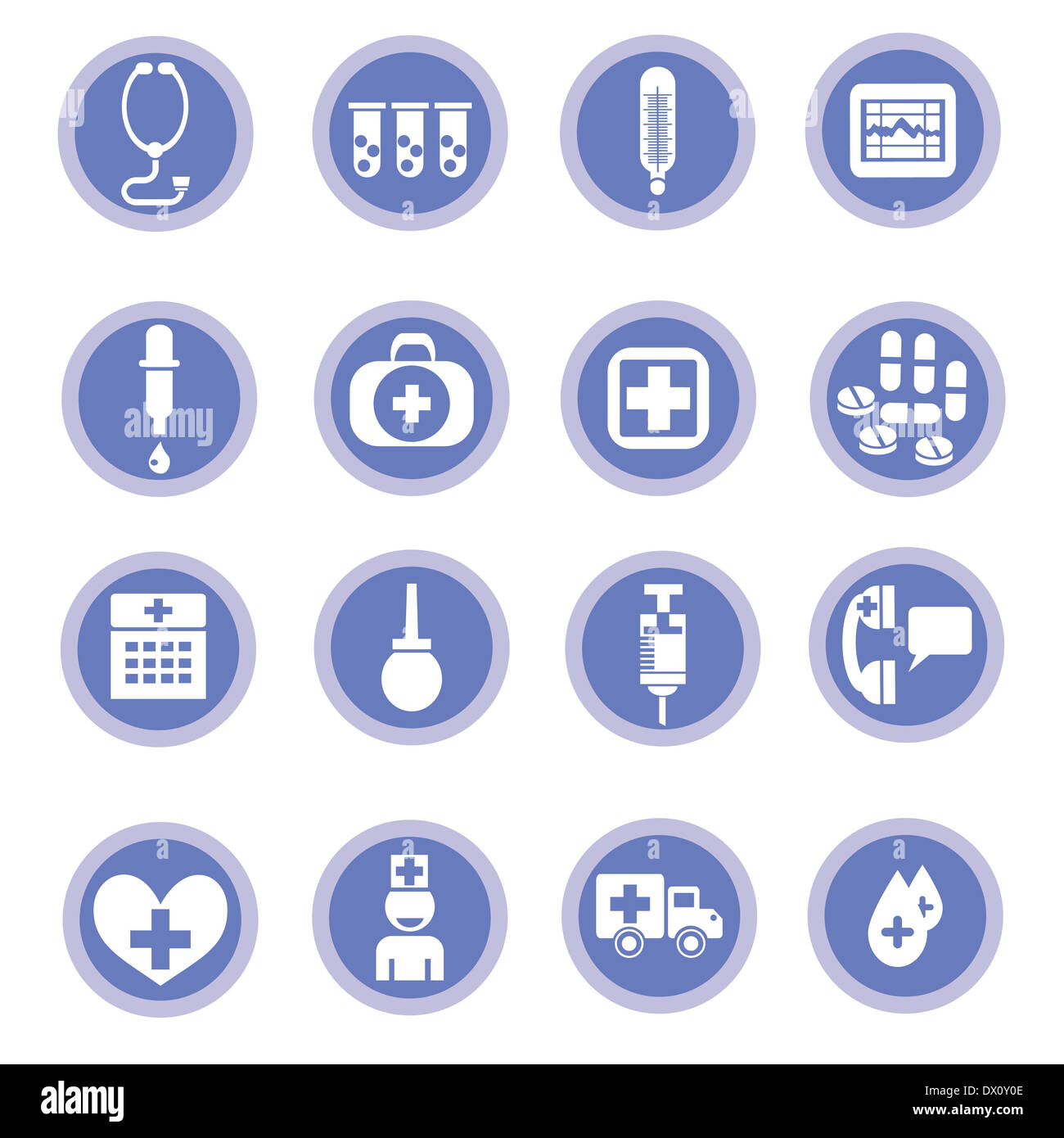 colorful illustration with medical icons for your design Stock Photo ...