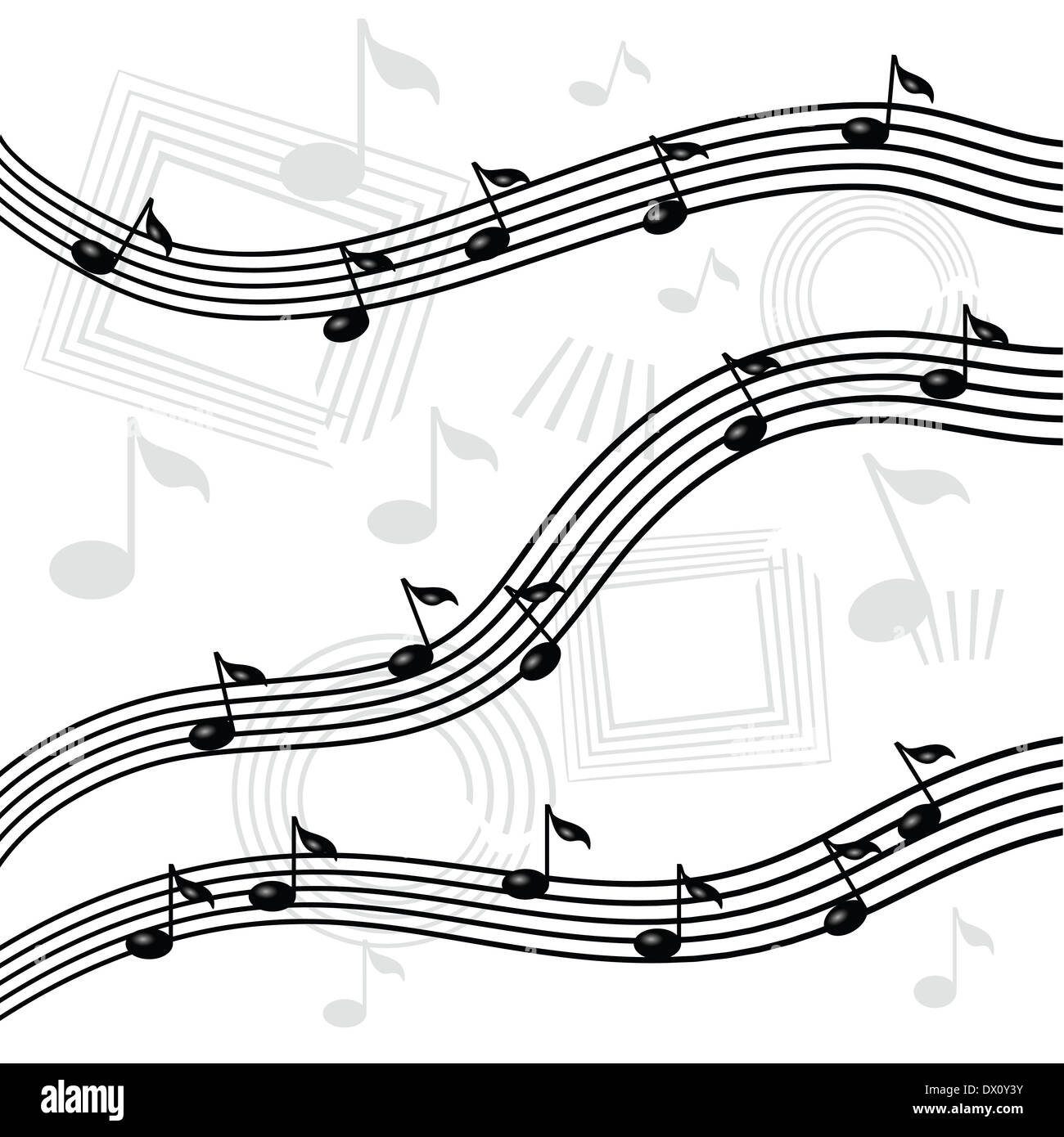 colorful illustration with musical notes for your design Stock Photo ...