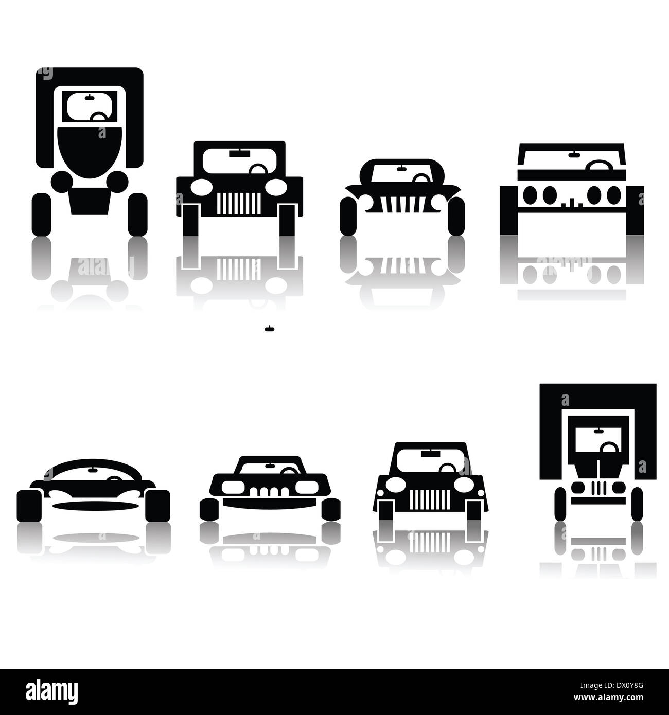 illustration with set of cars for your design Stock Photo - Alamy