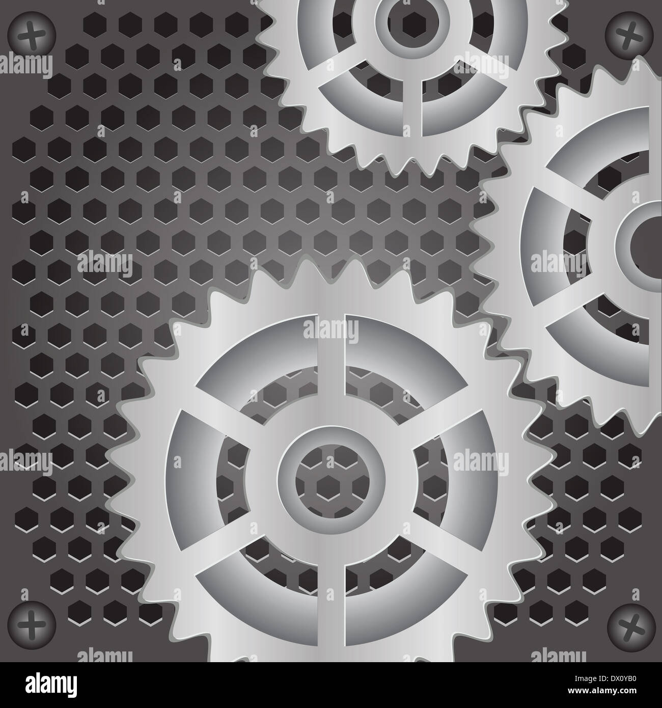 colorful illustration with gears background for your design Stock Photo ...