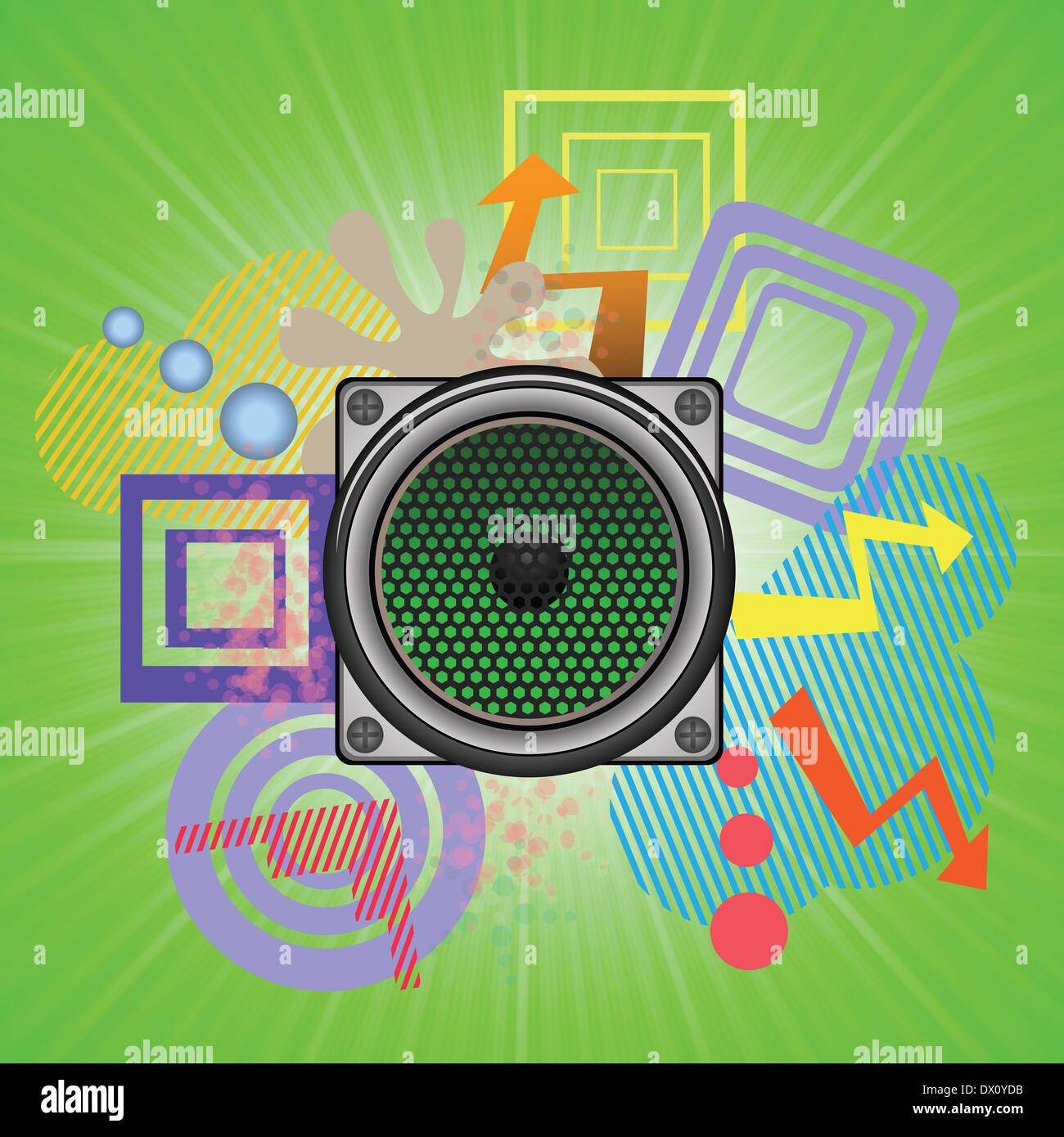 colorful illustration with speaker for your design Stock Photo - Alamy