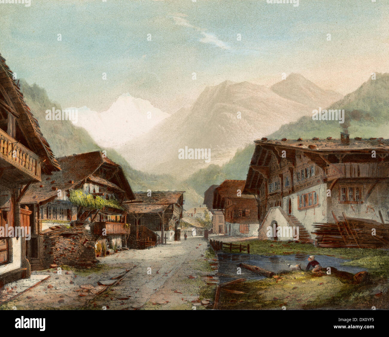 Unterseen, Switzerland, circa 1900 Stock Photo - Alamy