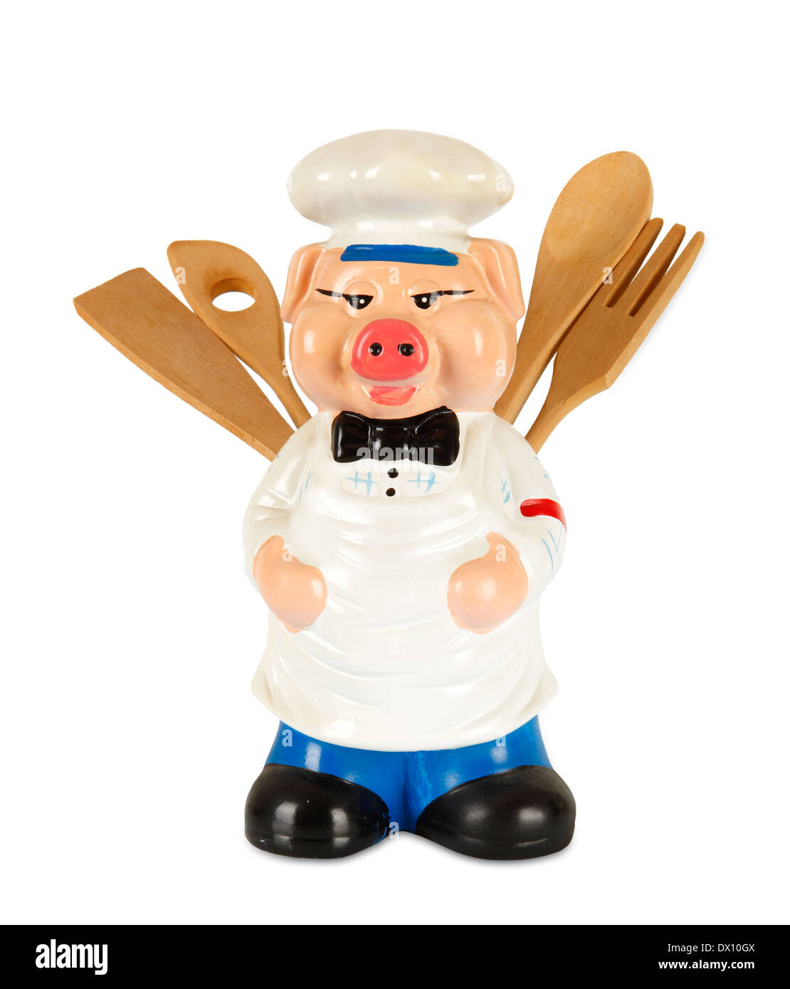 Nice Pig chef isolated on white background Stock Photo - Alamy