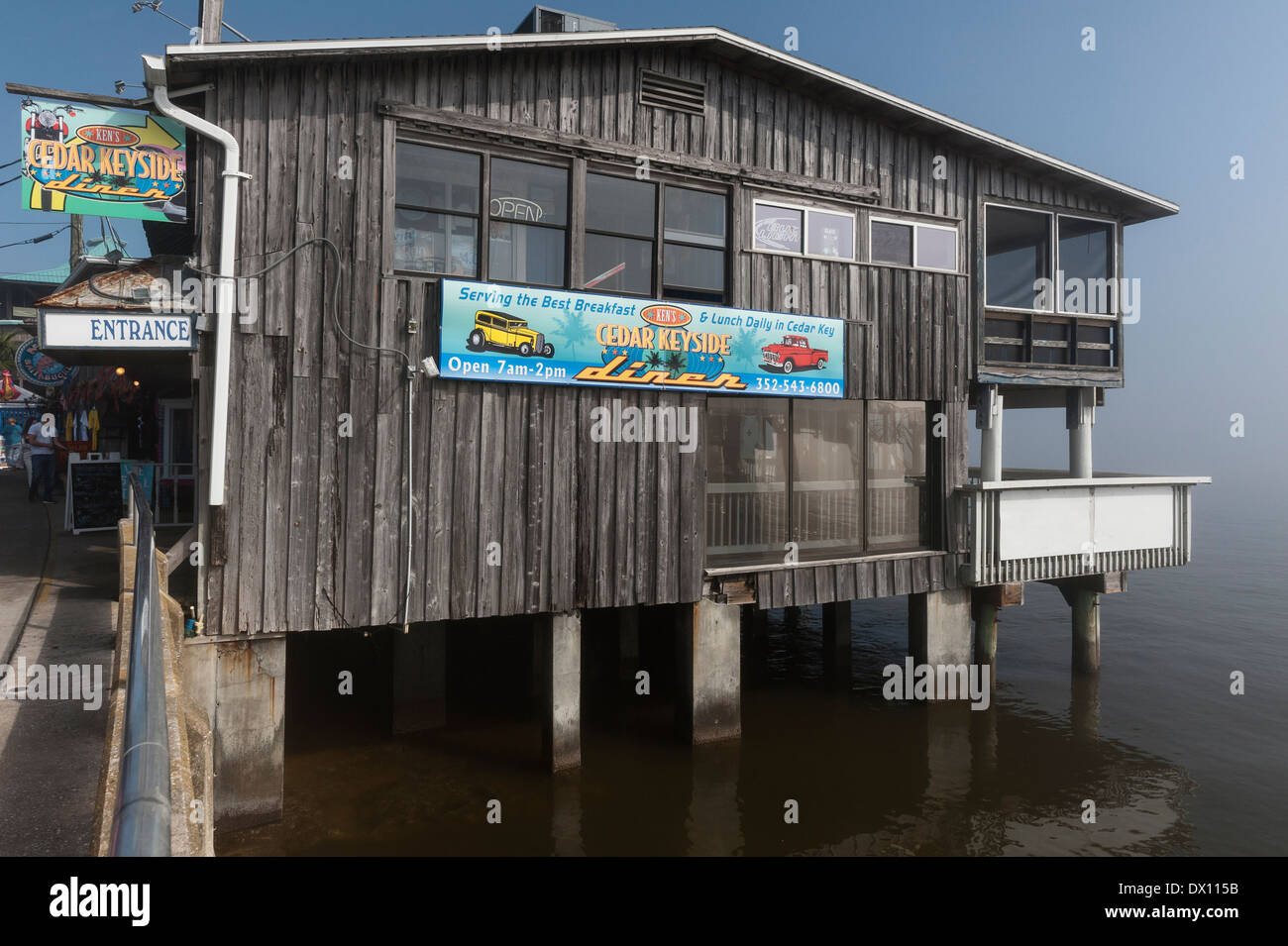 Cedar Key Florida Gulf Coast Ken's Restaurant Diner on Main Street ...