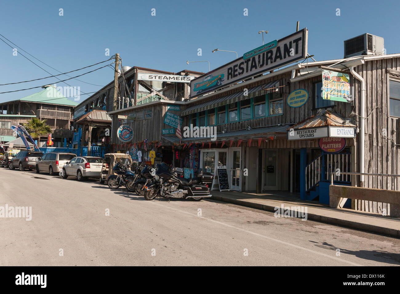 Kens Keyside Diner on Main Street Cedar Key Florida USA Stock Photo - Alamy