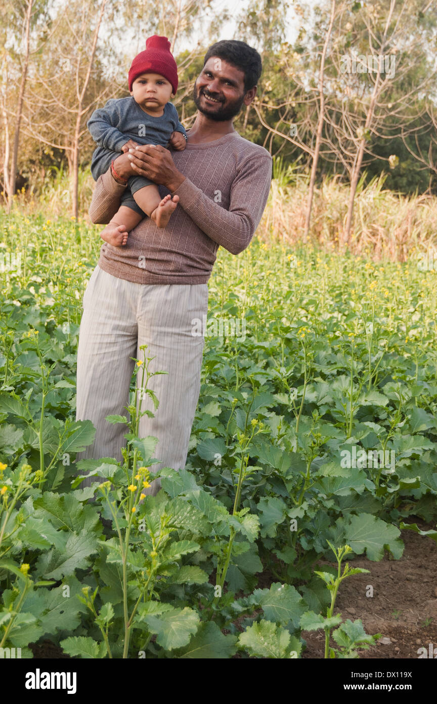 Indian farmer Standing in farm Stock Photo - Alamy