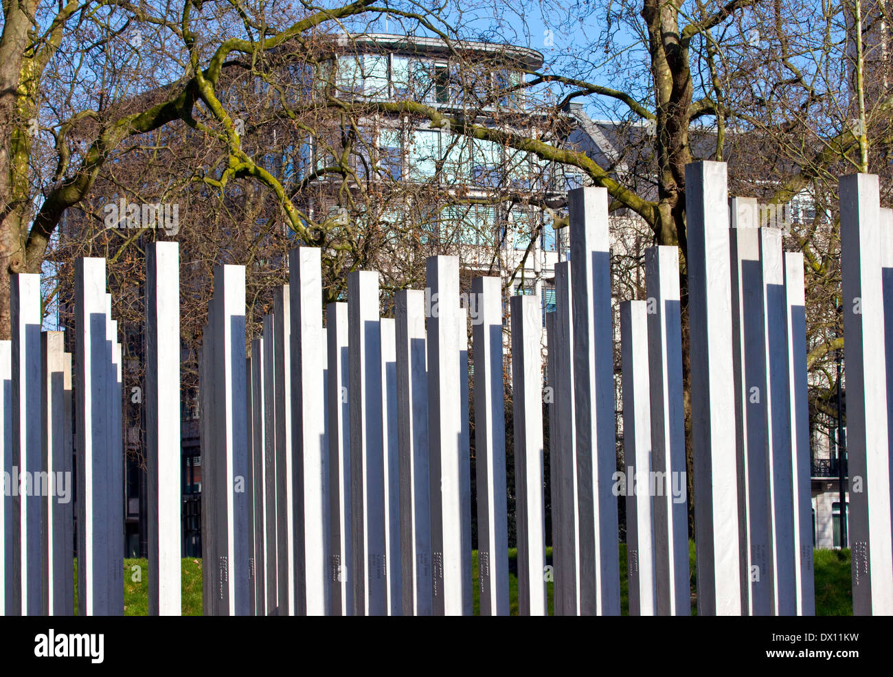 The 7th July Memorial in London's Hyde Park. The memorial honours the ...