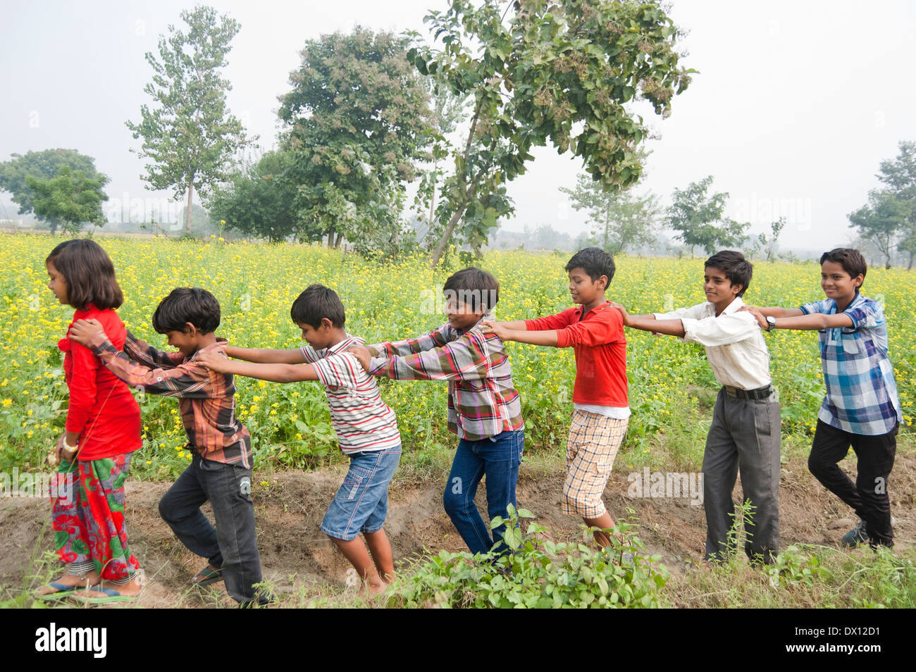 Indian Rural Kids Playful Stock Photo - Alamy