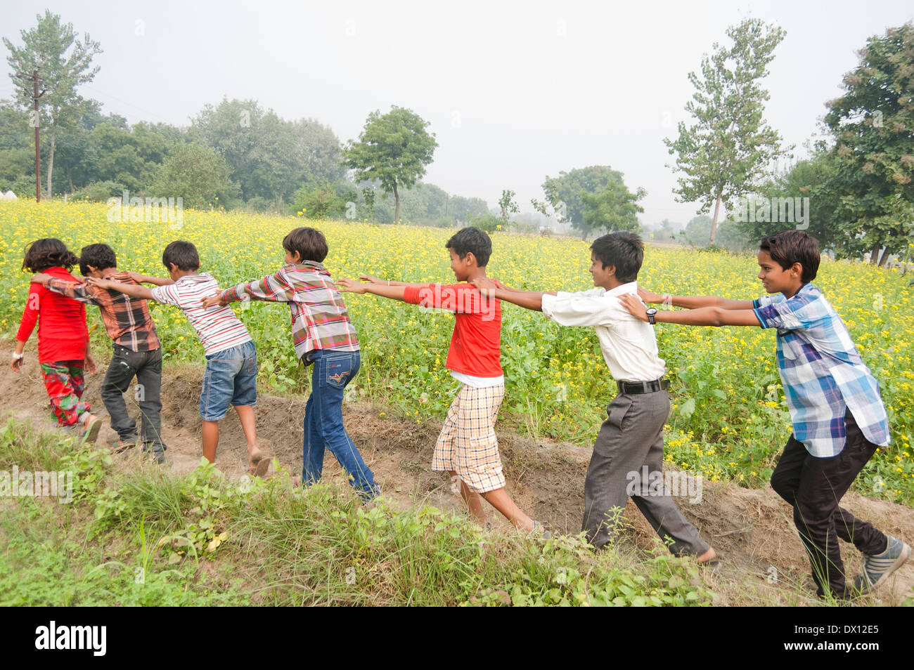 Indian Rural Kids Playful Stock Photo - Alamy