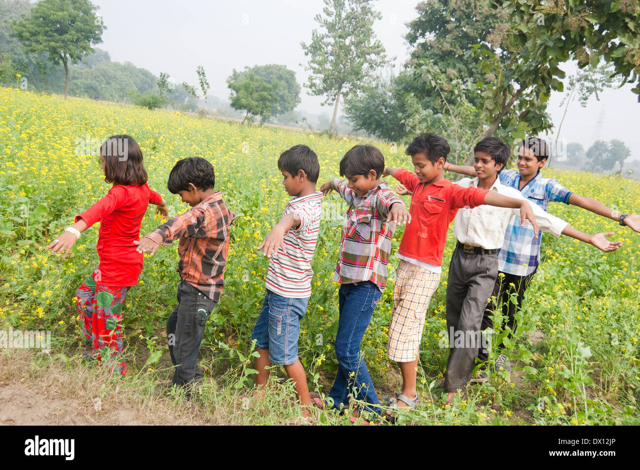 Indian Rural Kids Playful Stock Photo - Alamy