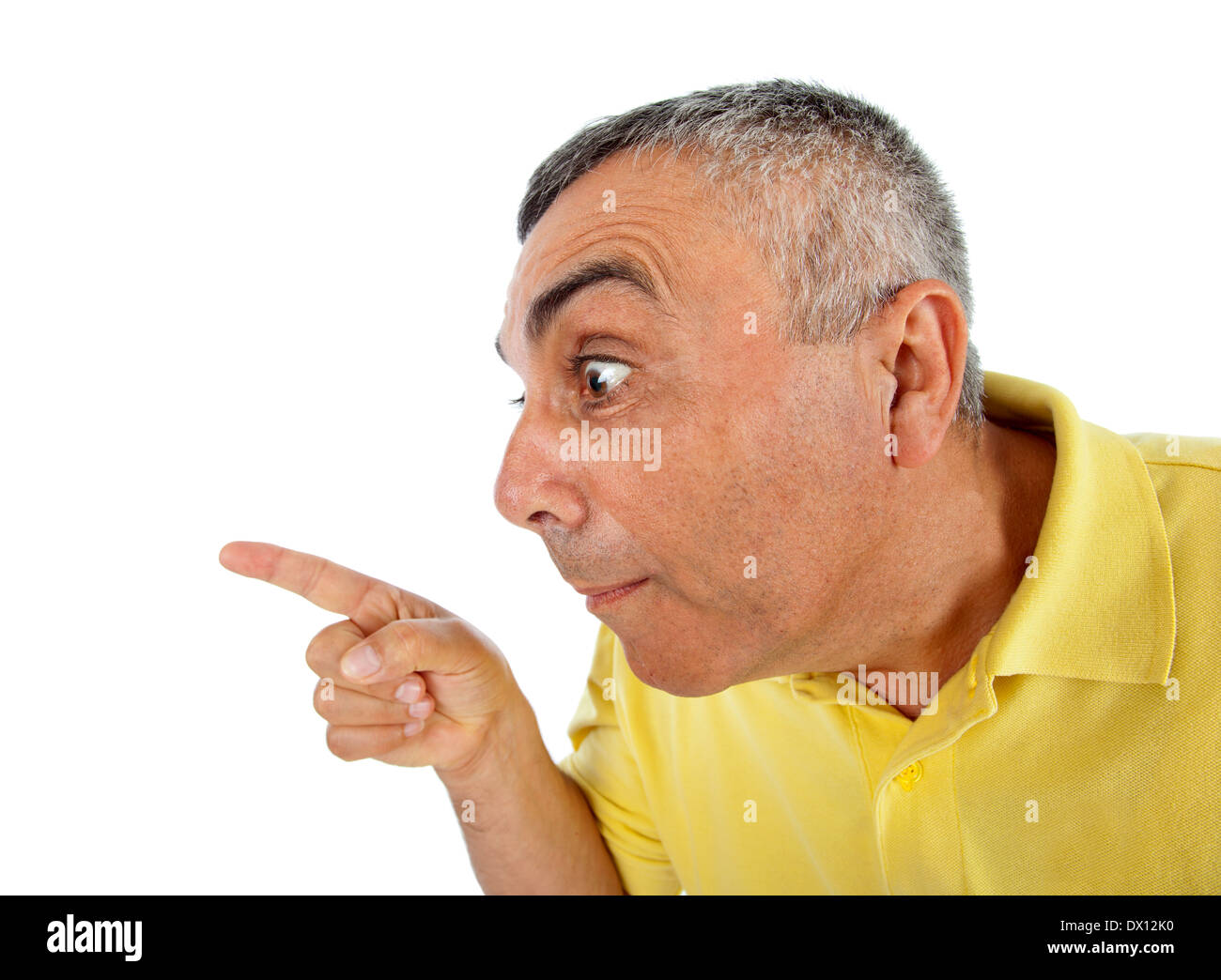 Surprised man with WOW expression on white backgound Stock Photo - Alamy