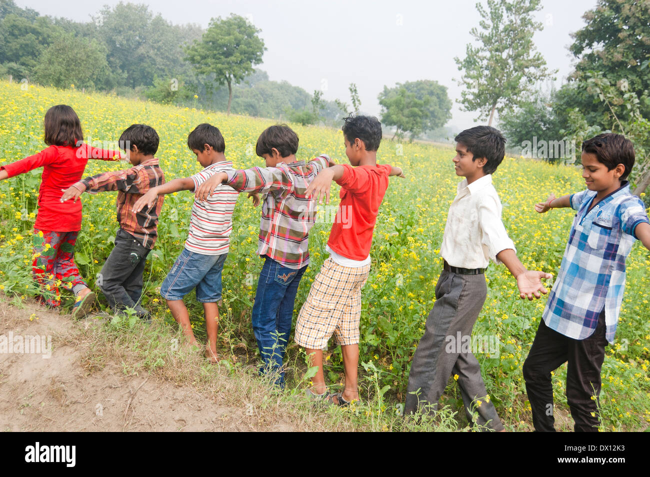Indian Rural Kids Playful Stock Photo - Alamy