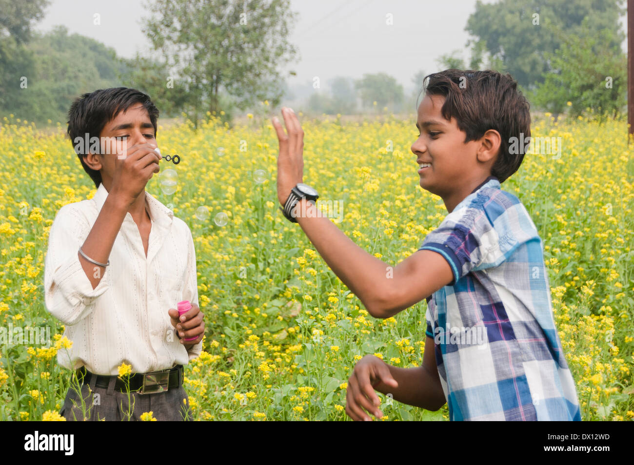 Indian Rural Kids Playful Stock Photo - Alamy