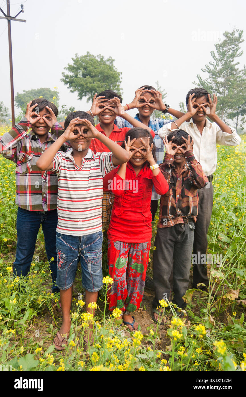 Indian Rural Kids Playful Stock Photo - Alamy