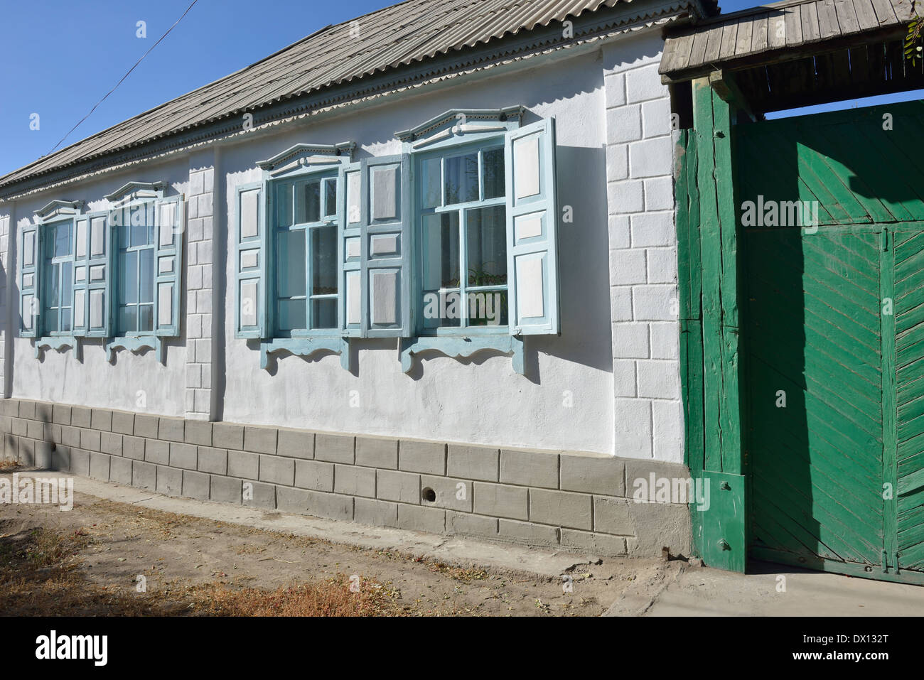 Traditional house, Balykchy, Kyrgyzstan Stock Photo - Alamy