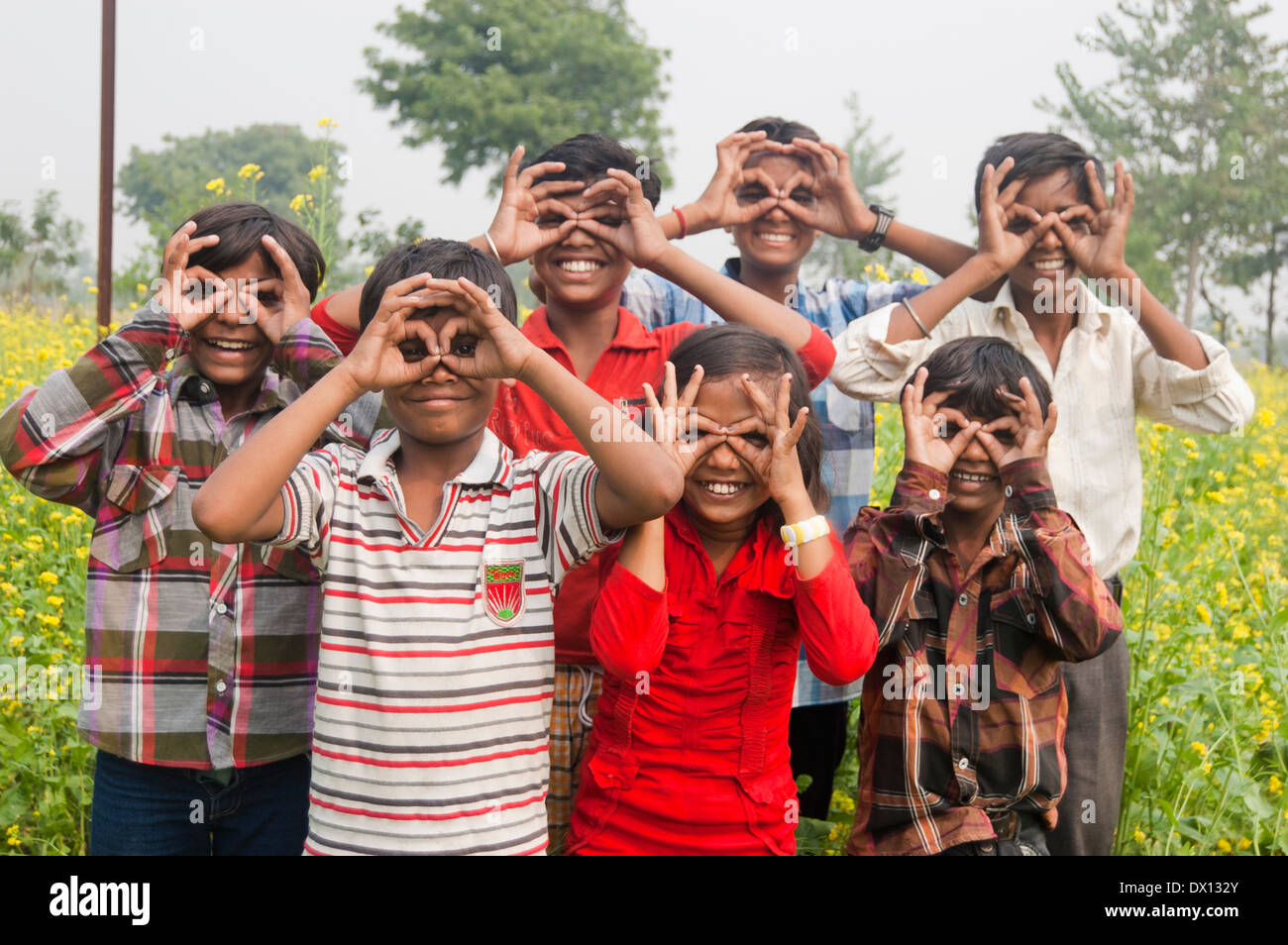 Indian Rural Kids Playful Stock Photo - Alamy