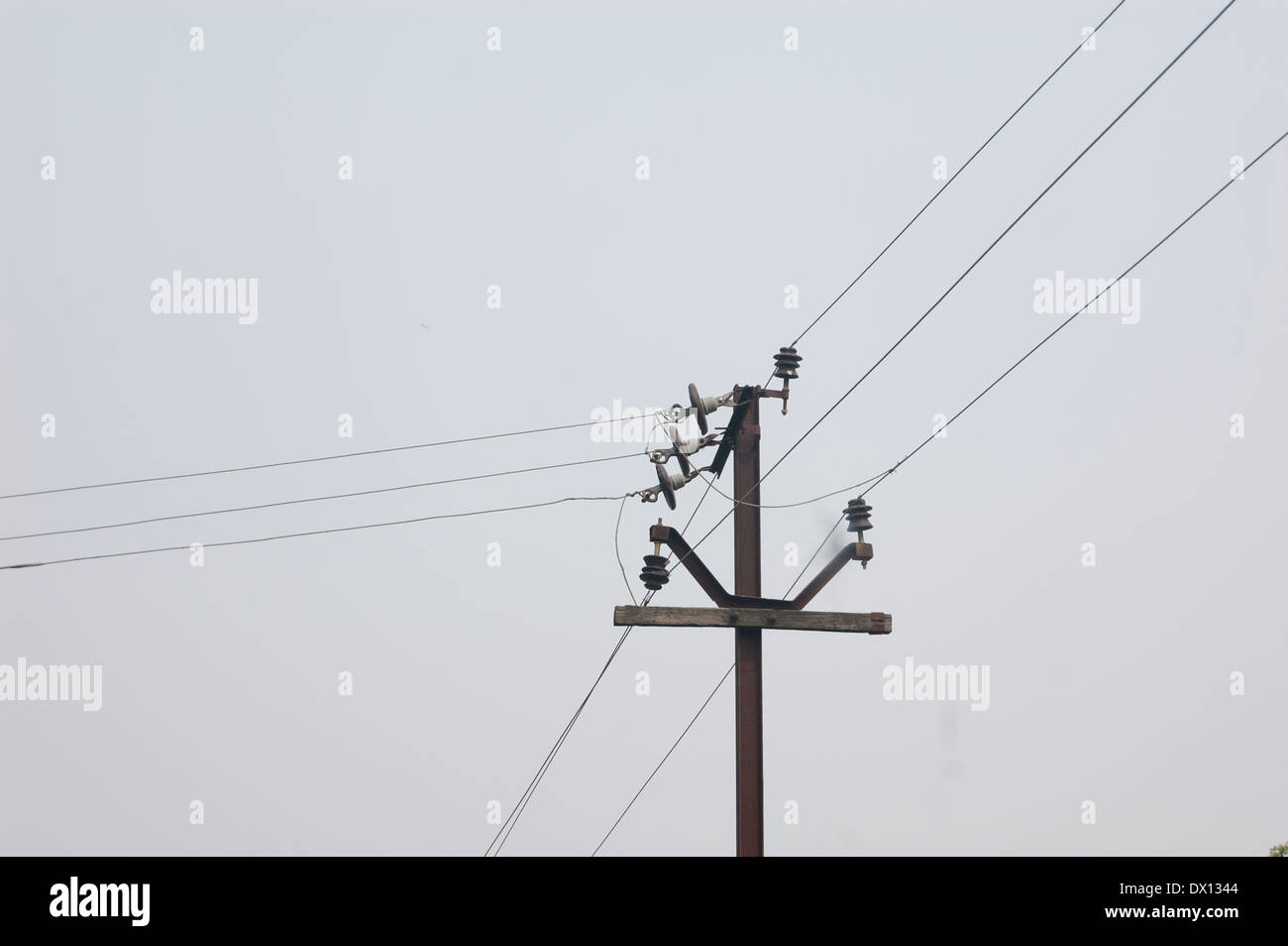 Indian village Pylon Stock Photo - Alamy