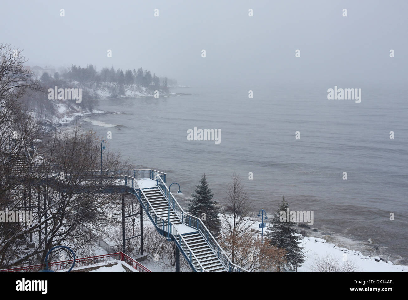 A stairway along the lake walk in Duluth, Minnesota Stock Photo - Alamy