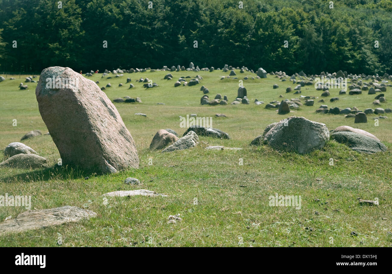 Ancient stone viking graves in Aalborg, Denmark Stock Photo - Alamy