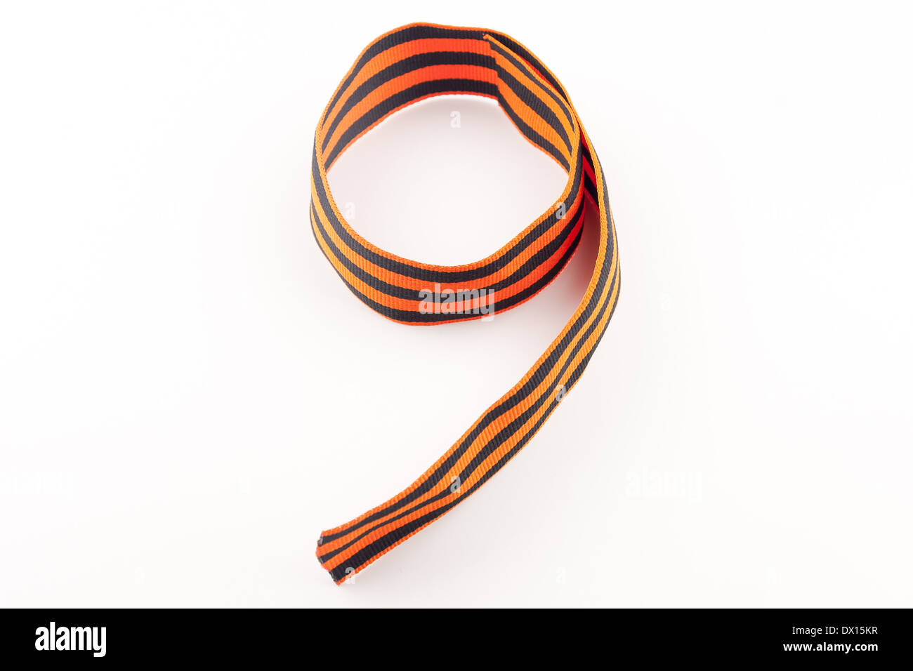 Ribbon of Saint George isolated on white Stock Photo - Alamy