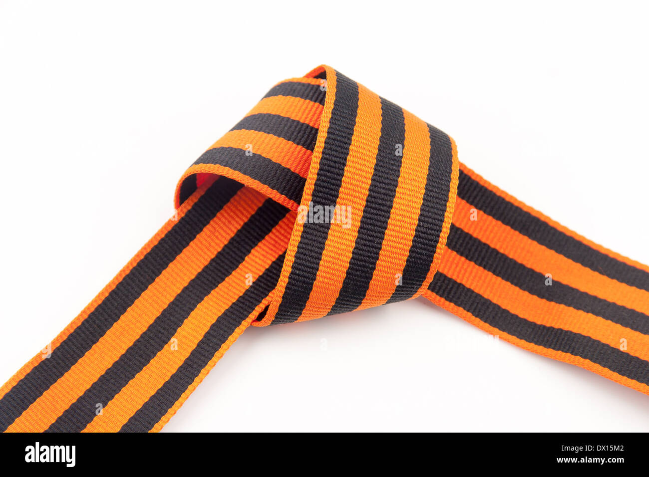 Ribbon of Saint George isolated on white Stock Photo - Alamy