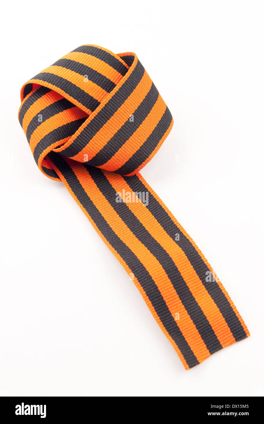 Ribbon of Saint George isolated on white Stock Photo - Alamy
