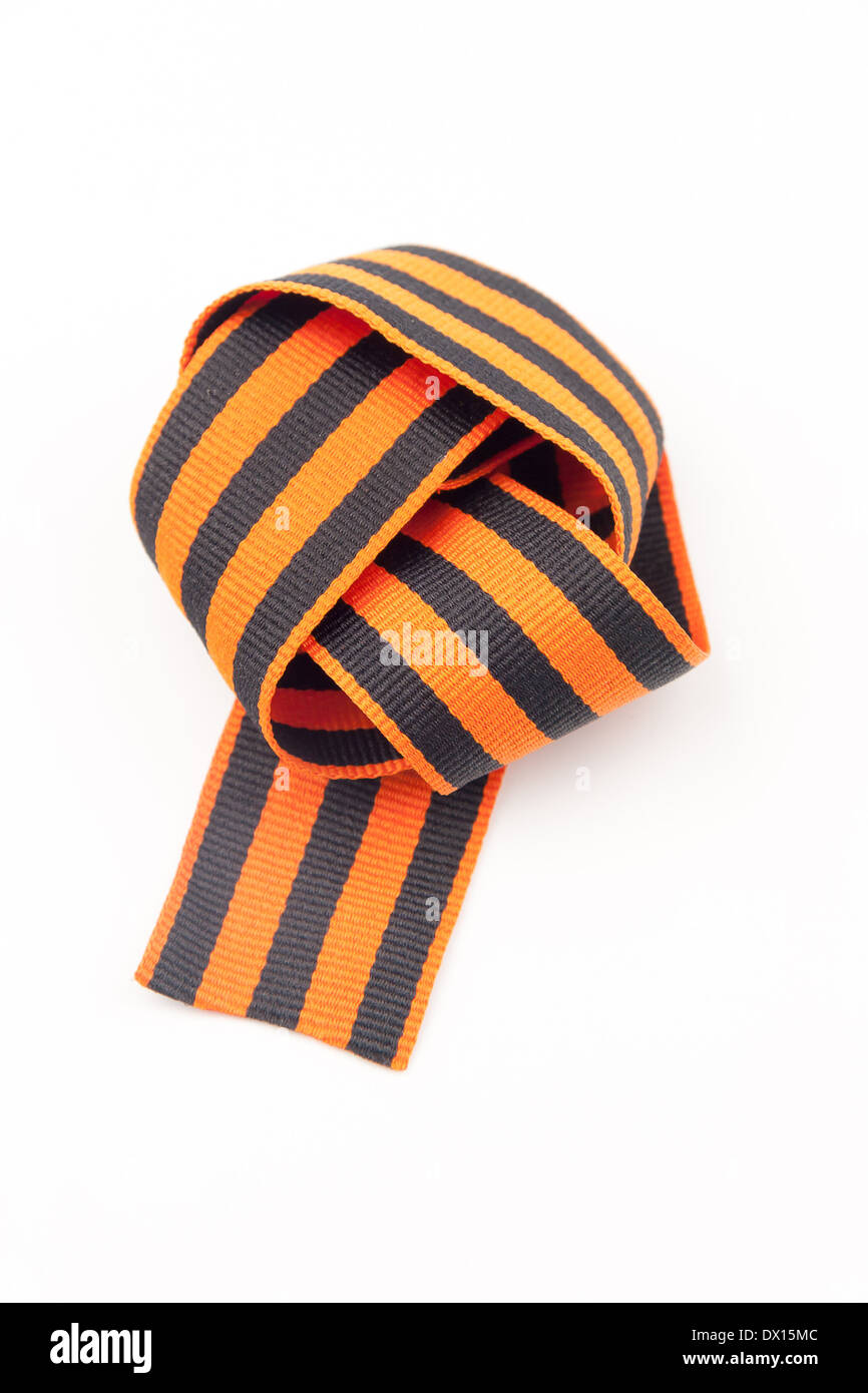 Ribbon of Saint George isolated on white Stock Photo - Alamy