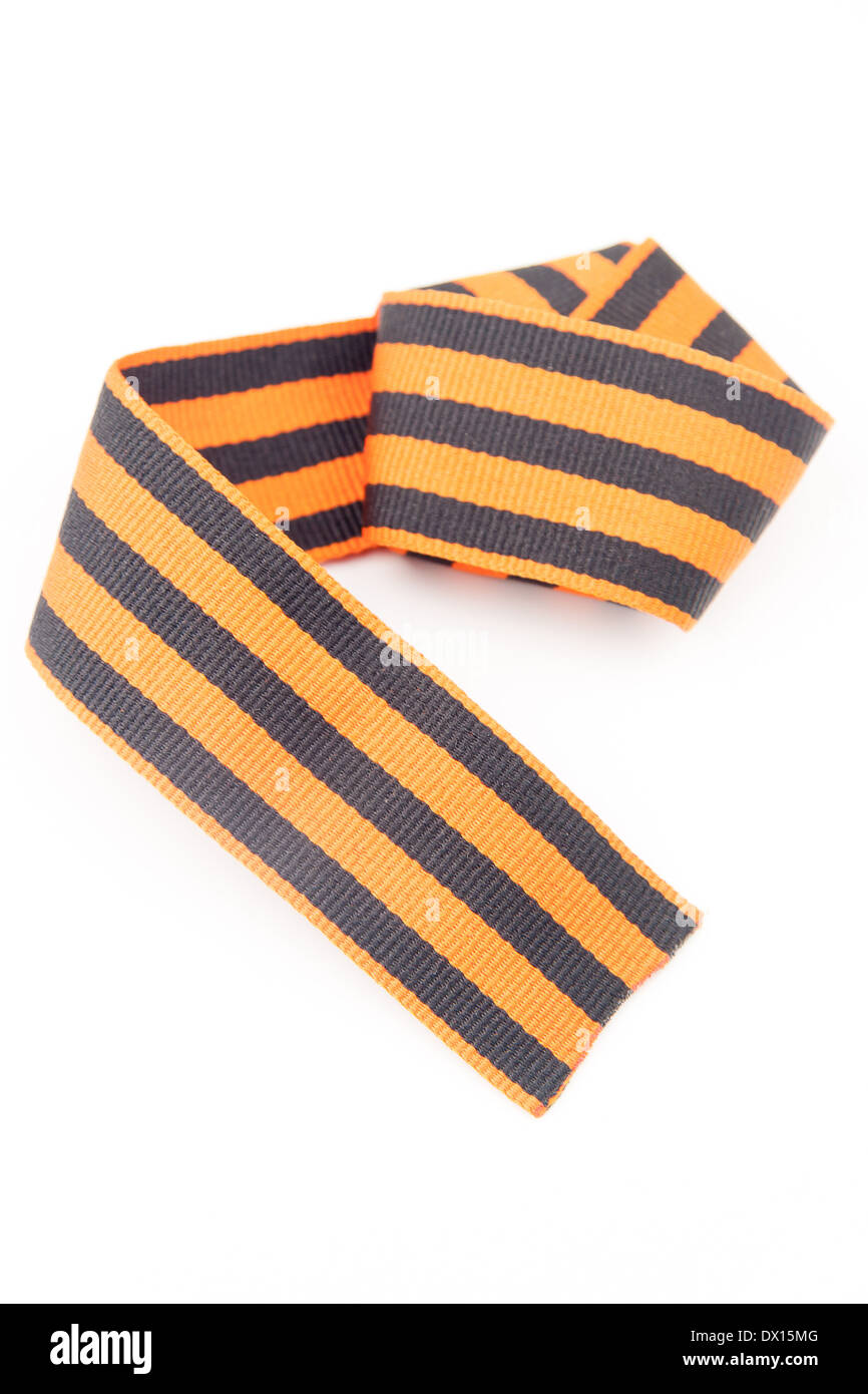 Ribbon of Saint George isolated on white Stock Photo - Alamy