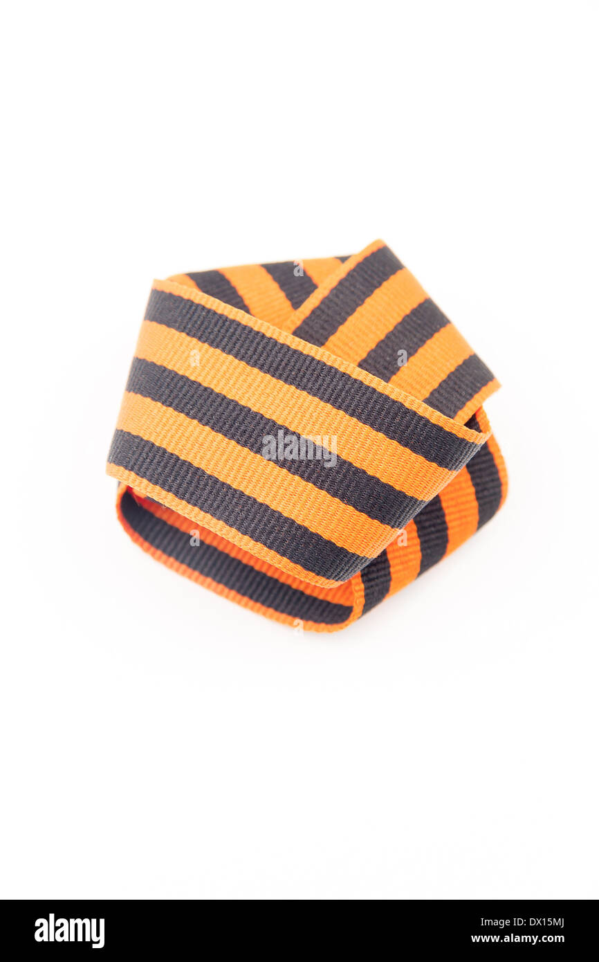 Ribbon of Saint George isolated on white Stock Photo - Alamy