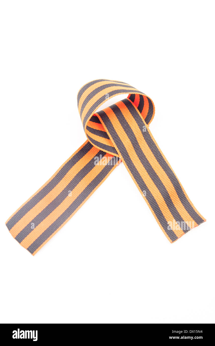 Ribbon of Saint George isolated on white Stock Photo - Alamy