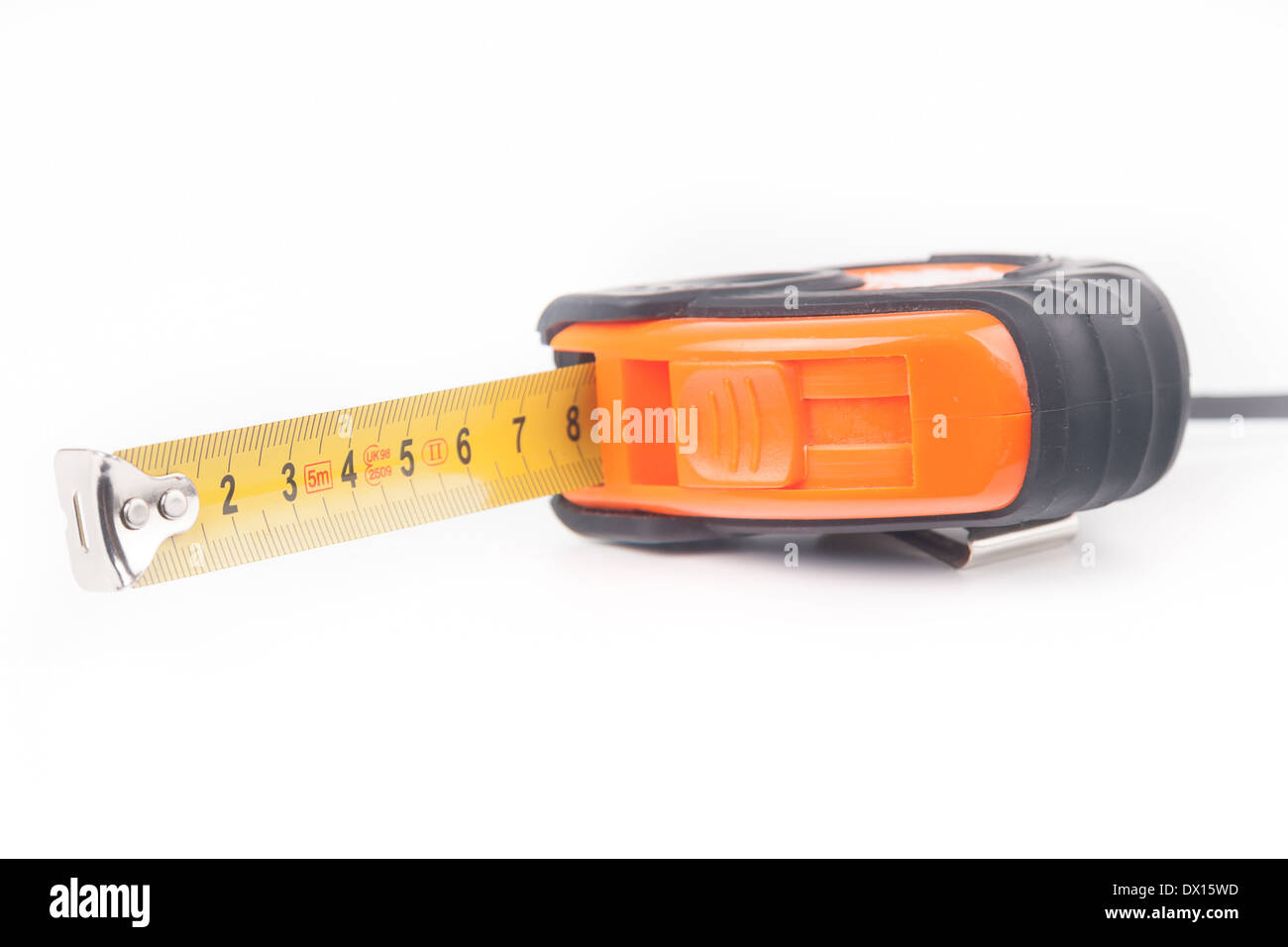 Tape measure isolated on white background Stock Photo - Alamy